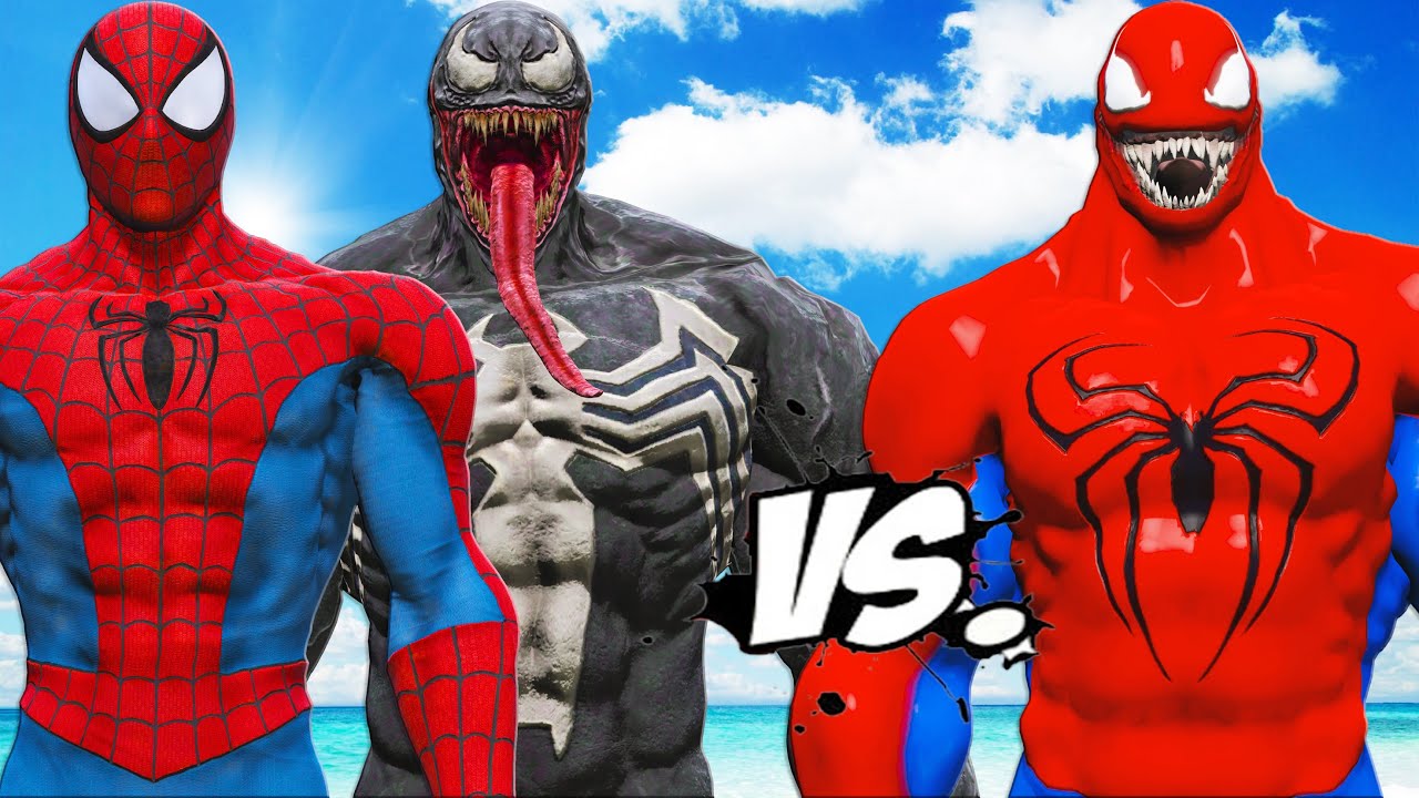 Spiderman Muscle & Venom VS Spider-Venom - EPIC BATTLE - MAG.MOE