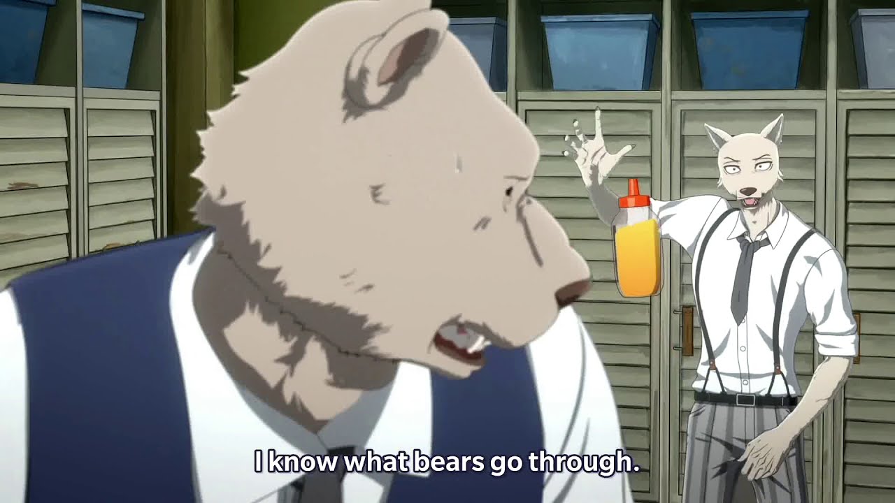 Beastars S2 Ep. 10/22 Legoshi throws Riz's honey out the window ビースターズ ...