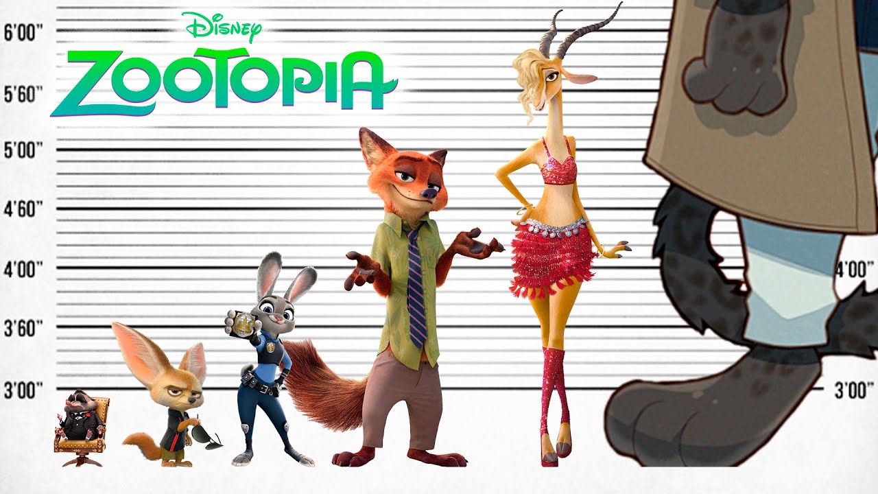 ズートピア。 サイズ比較| ズートピアの最大のキャラクター| 満足のいくビデオ - MAG.MOE