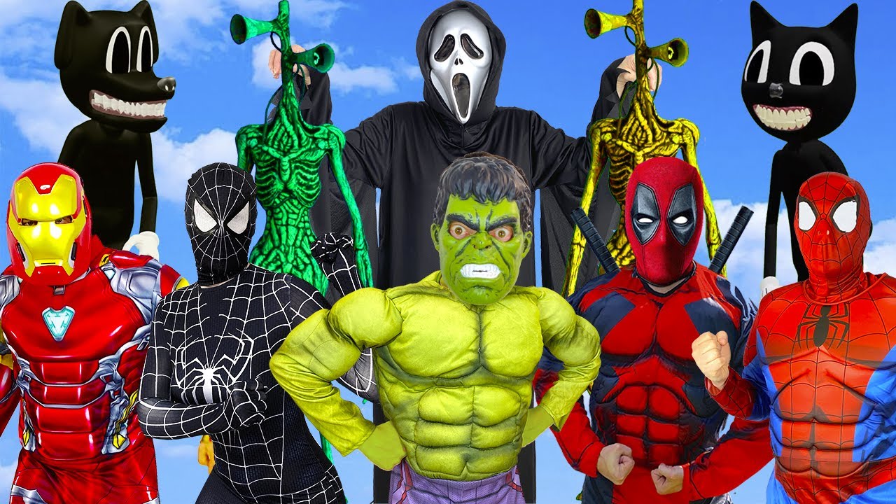 FUNNY SPDIER-MAN FAMILY | Hulk Prank | Superheroes VS Cartoon Cat ...