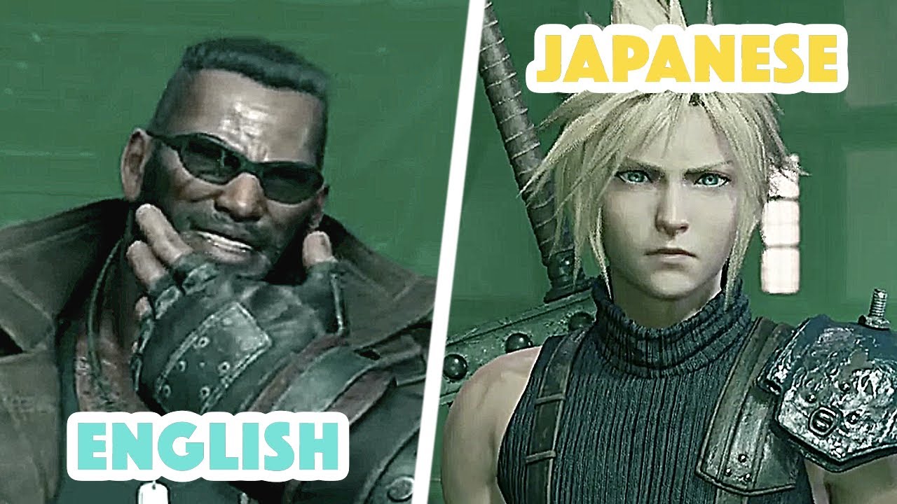 Final Fantasy VII Remake ENGLISH vs JAPANESE VOICE COMPARISON FF7 リメイク ...