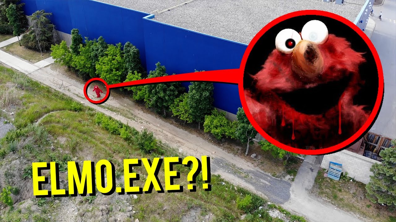 DRONE CATCHES ELMO.EXE AT ABANDONED MOVIE THEATRE!! (ATTACKED) - MAG.MOE