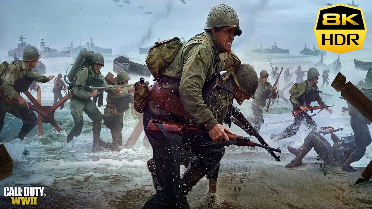 Call Of Duty WW2 Normandy D-DAY 4K-8K HDR Realistic Ultra Graphics ...