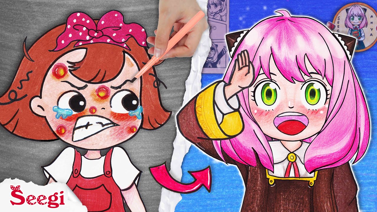 Spy X Family Anya Forger Cosplay Makeup | Stop Motion Paper | Seegi ...