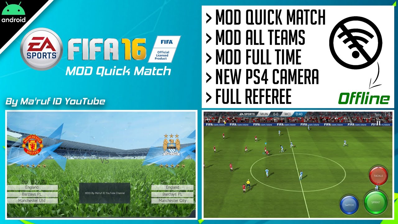 RELEASE | FIFA 16 Mobile MOD Quick Match Offline for Android - MAG.MOE