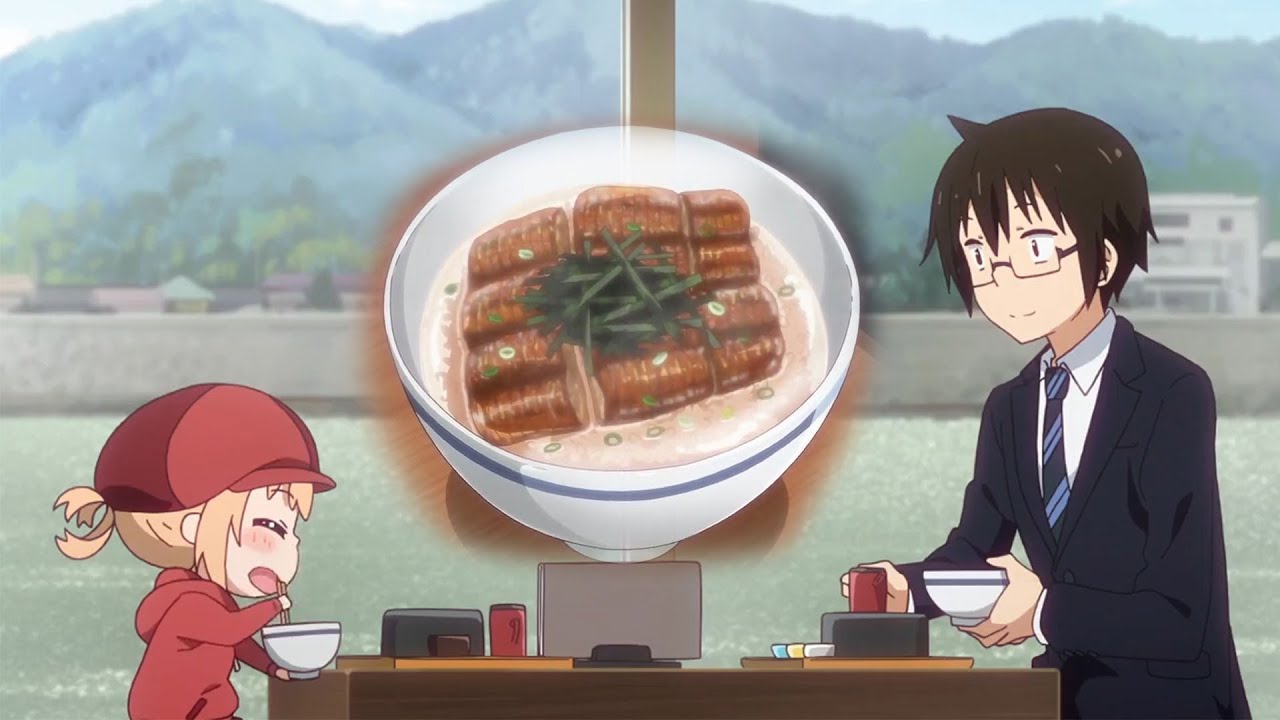 Umaru chan eats eel rice with Oniichan~ so cute ! || ~ 干物妹!うまるちゃん ...