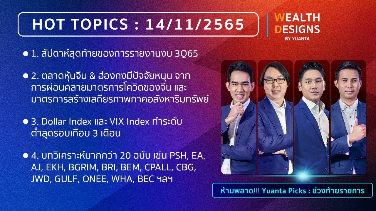 Wealth Designs 14/11/2565 : CPALL BEM JWD AEONTS - MAG.MOE