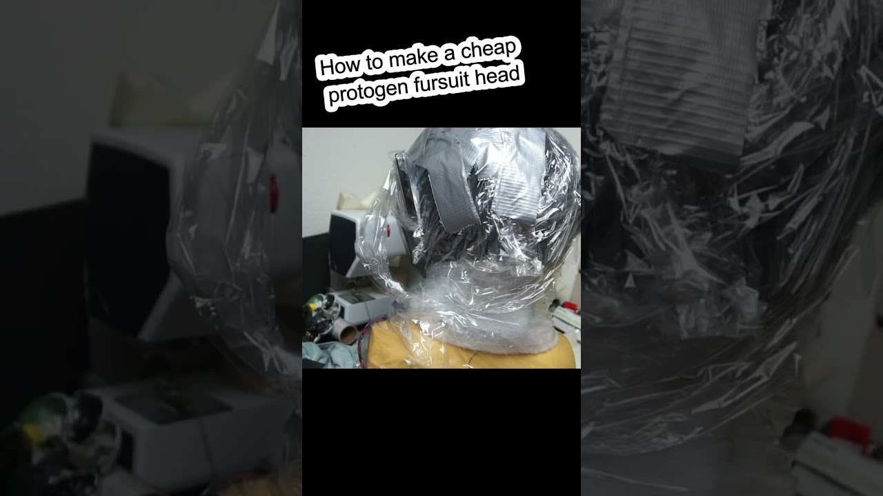 How to make a cheap protogen fursuit head #fursuitmaker #fursuit #tutorial #howto #protogen # ...