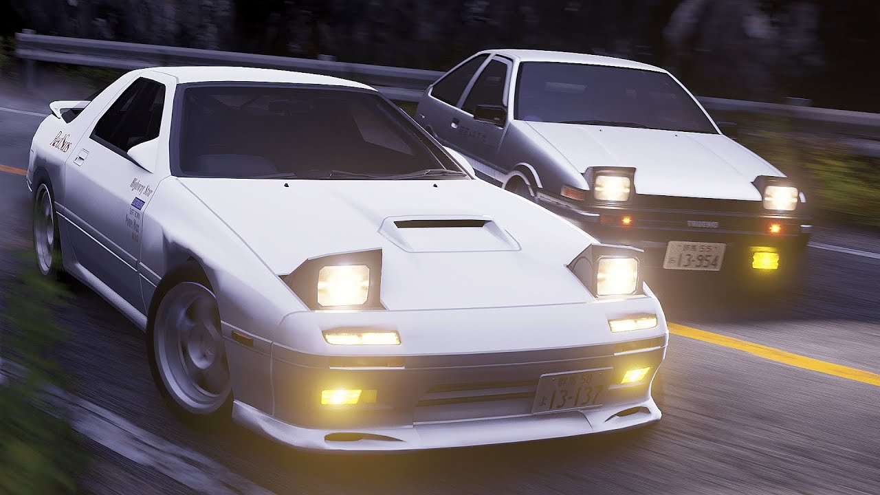 【頭文字Dリメイク】Initial D AE86 vs FC3S in Blender 【Initial D × Blender】 - MAG.MOE