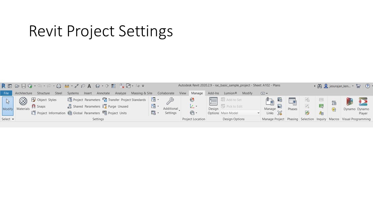 Revit Structure - Project Settings - MAG.MOE