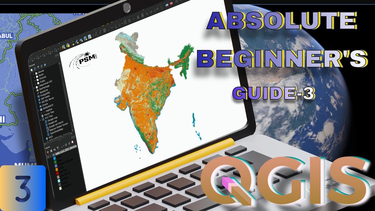 3. Learning GIS using QGIS: Import Excel Data Select Features & Adding Google Map & Satellite ...