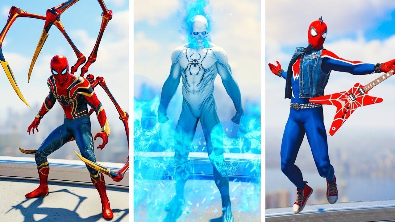 Marvel's Spider-Man Remastered - ALL Spider-Man Suits Powers - MAG.MOE