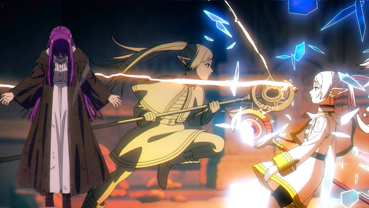 Fern support Frieren destroy Frieren's clone. Ubel cuts Sense's hair || Sousou no Frieren Eps 26 ...