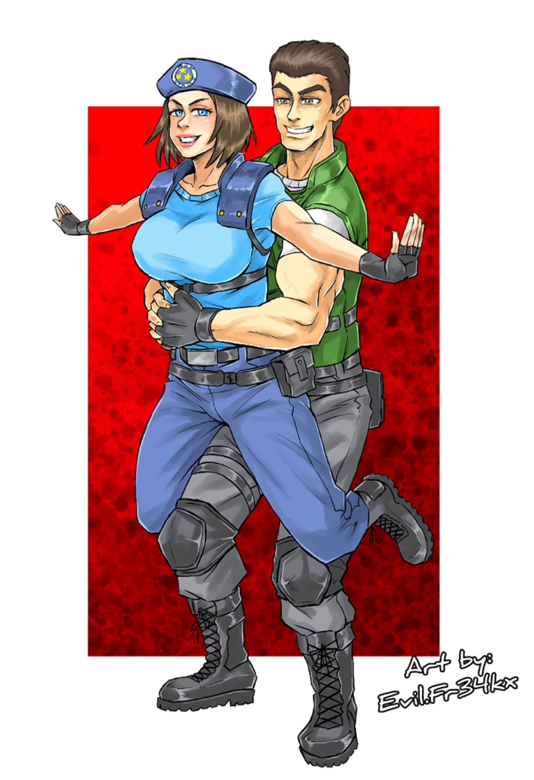 my fanart today: jill valentine and chris redfield [ Resident Evil ...