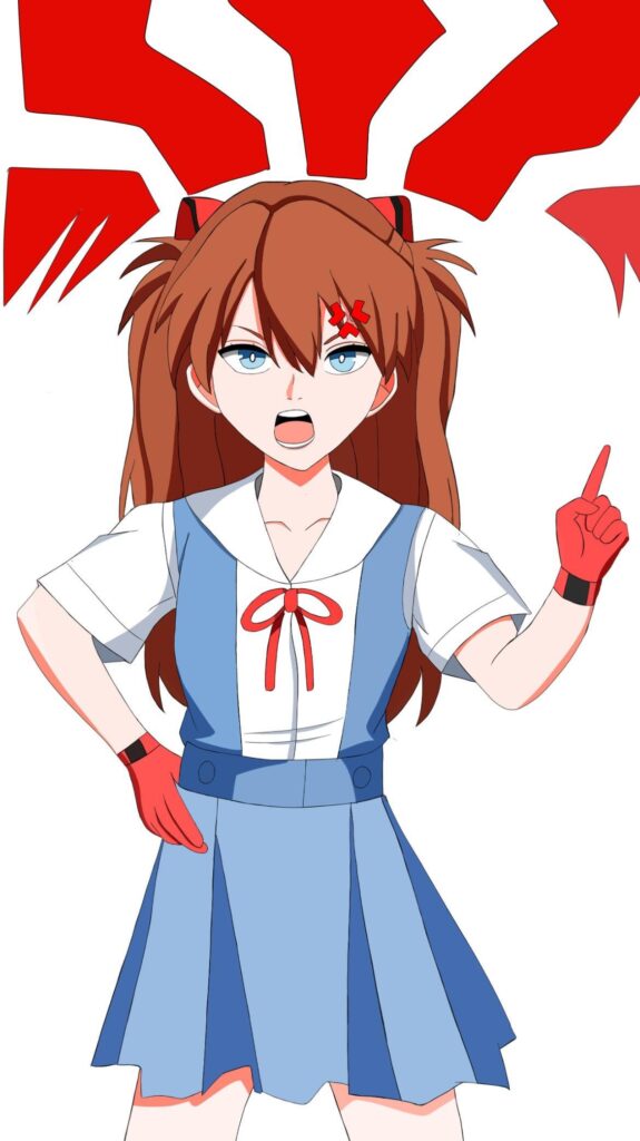 Asuka Langley soryu angry drawing wip 🙂 - MAG.MOE