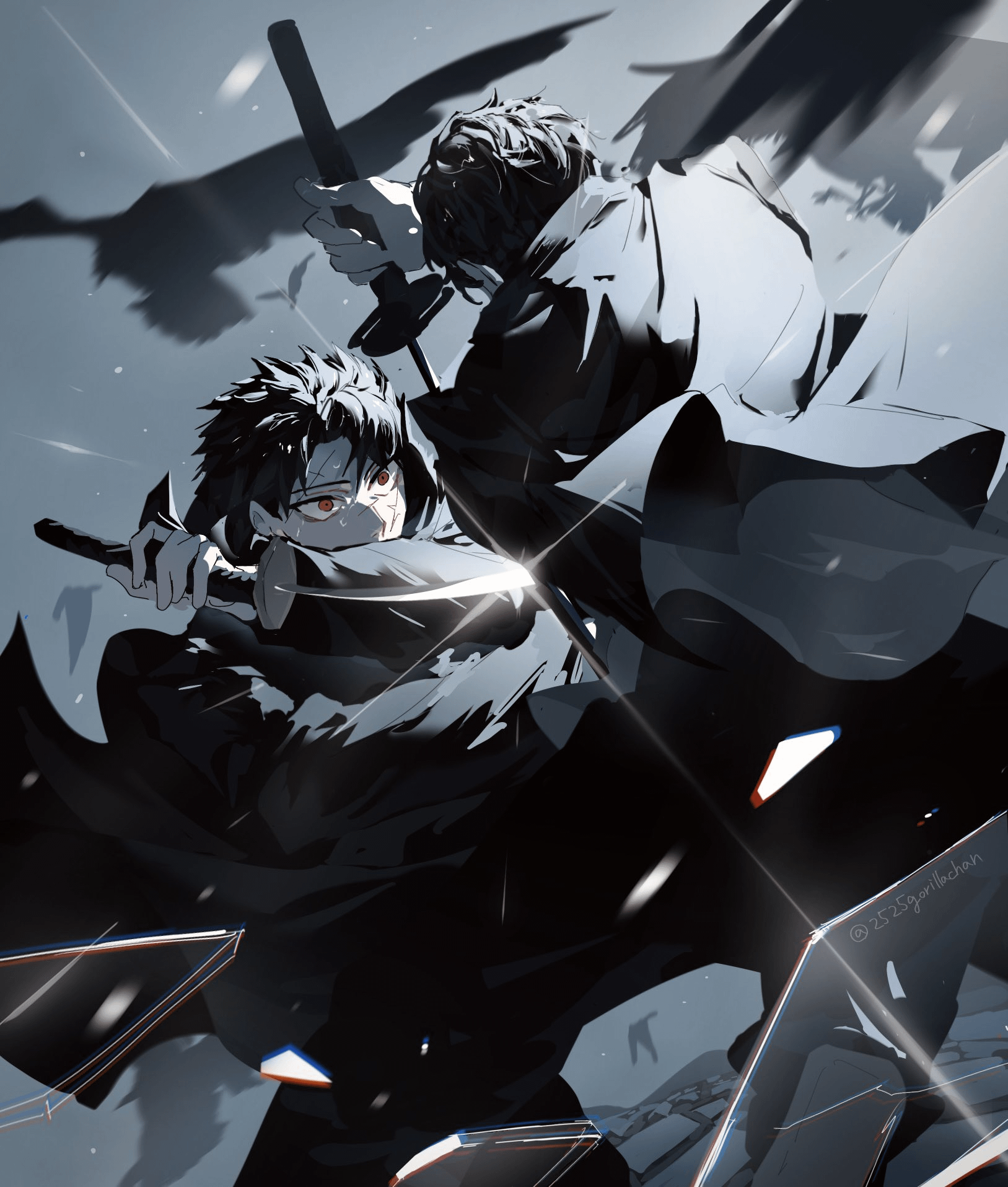 [ART] enten vs Tobimune、父の罪、 @2525Gorillachan Kagurabachi - MAG.MOE