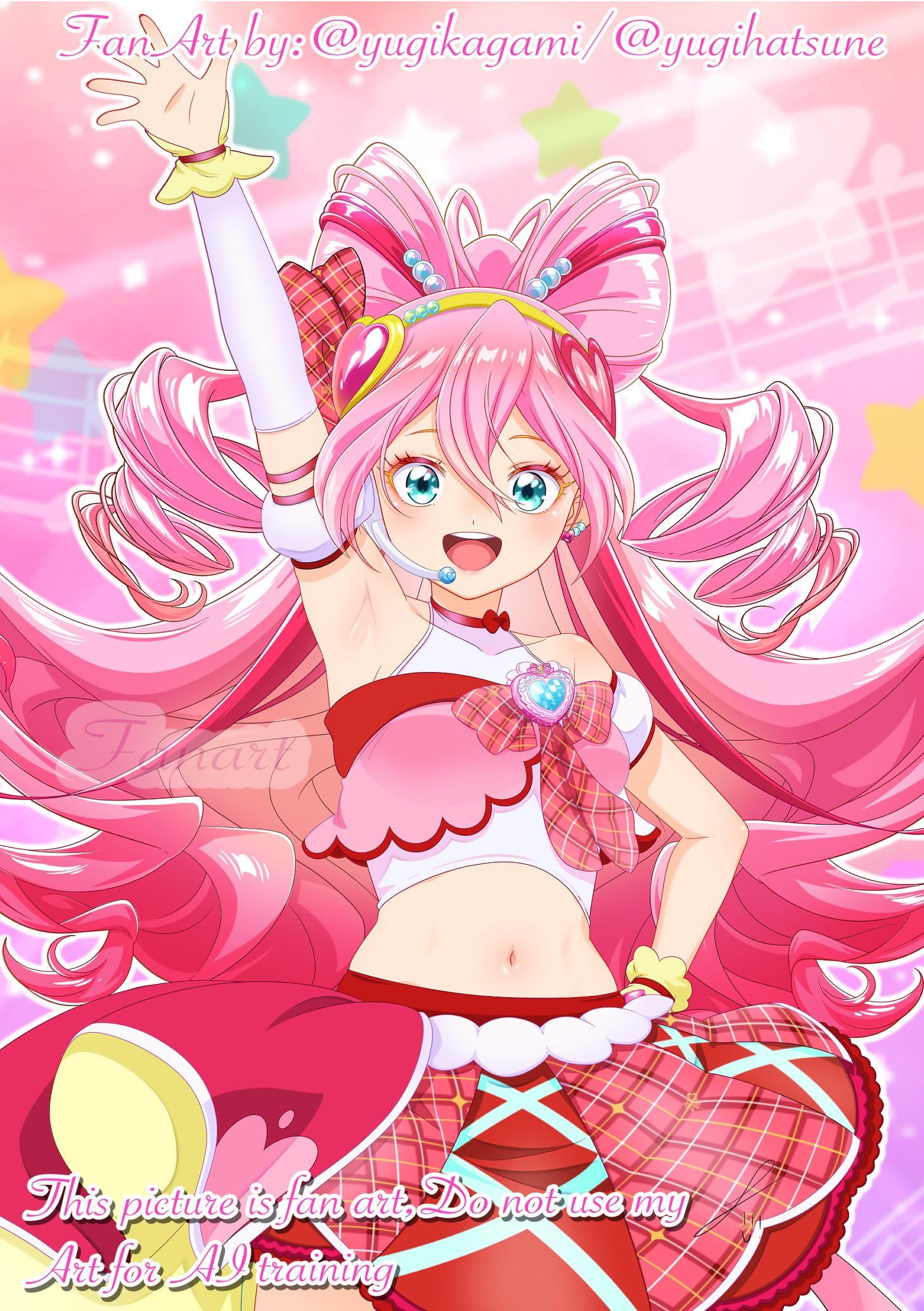 My new fanart of cure Idol in her heart ribbon style😁 - MAG.MOE