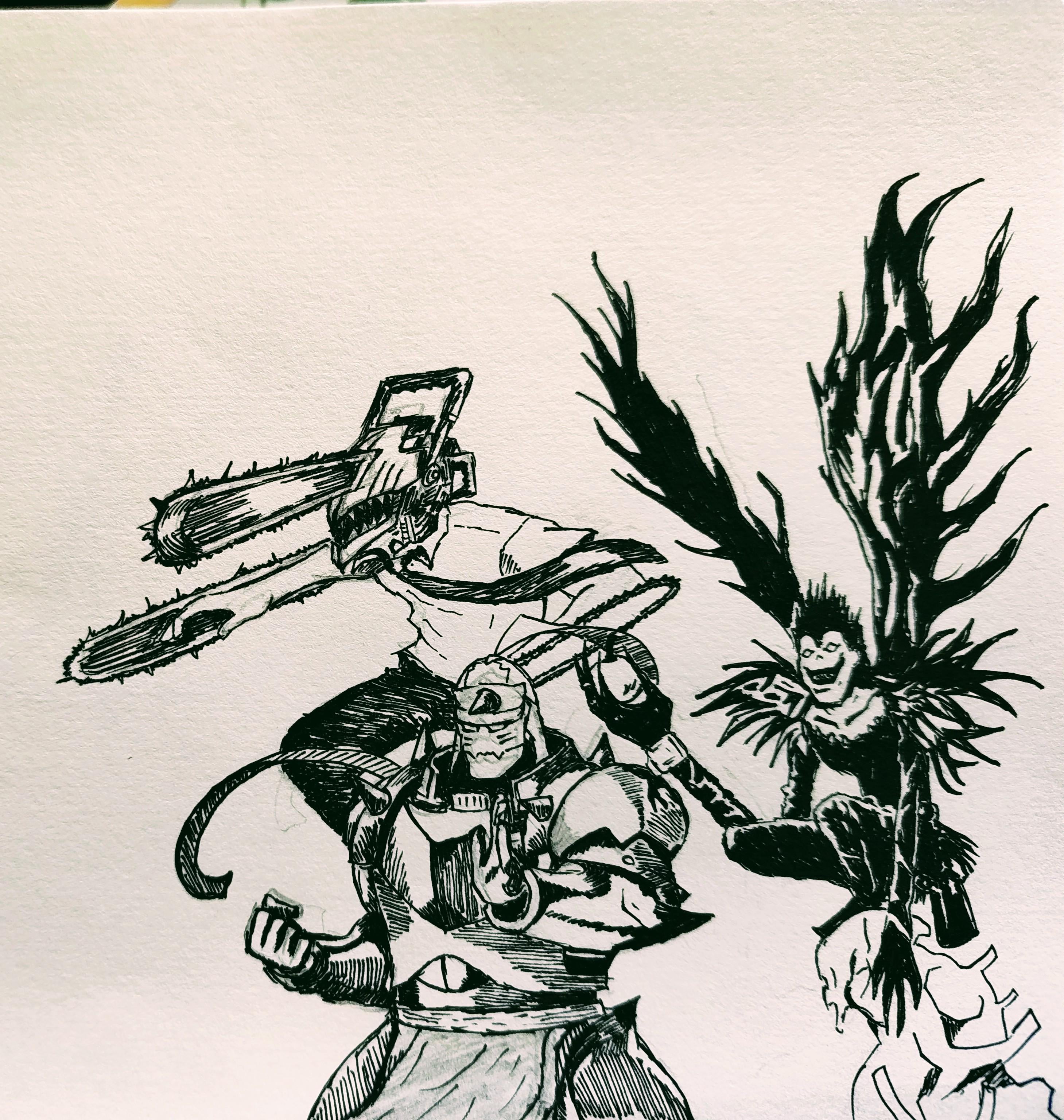 Anime ink sketch - MAG.MOE