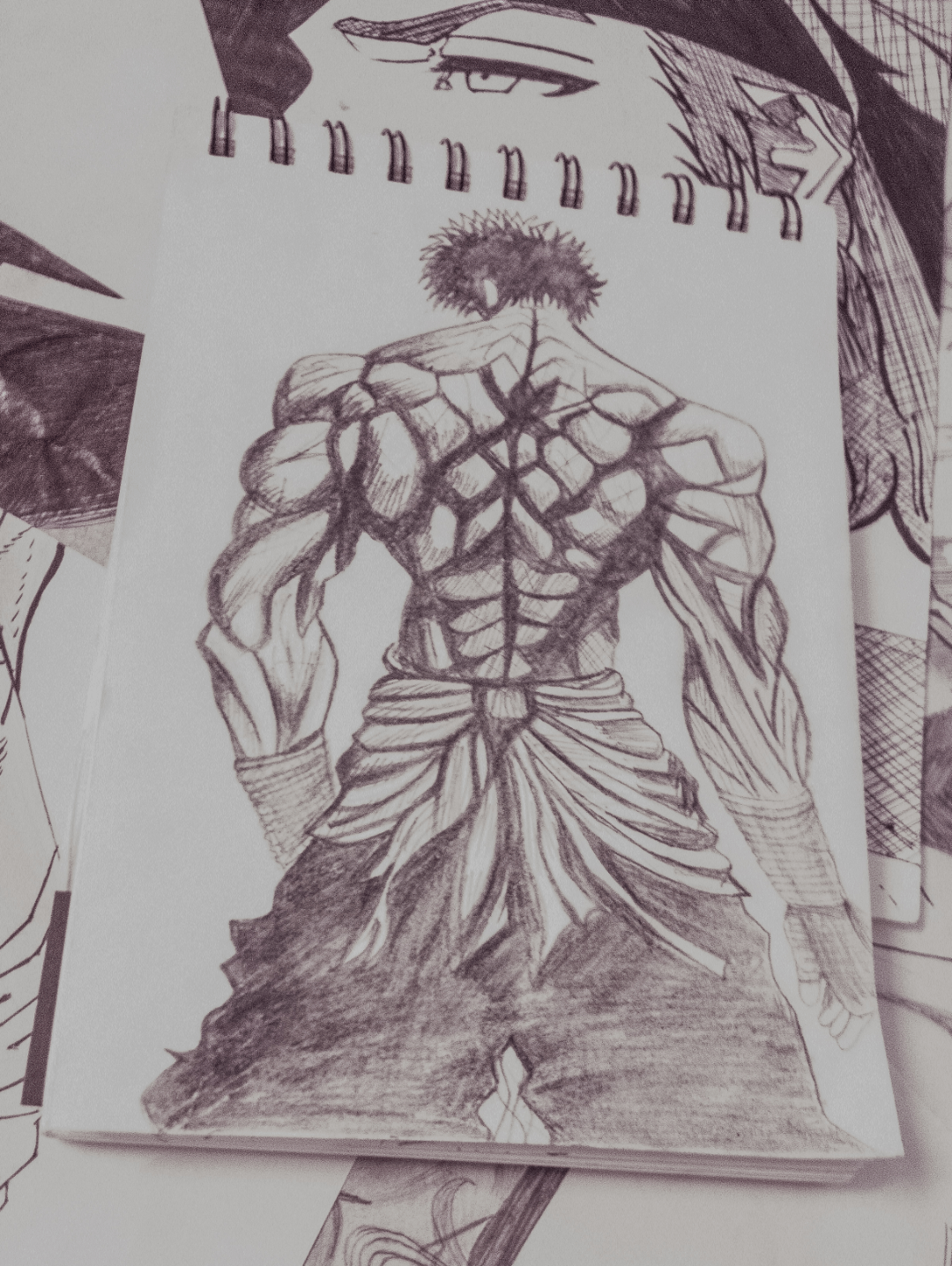 A calm yet powerful Baki Hanma sketch - MAG.MOE
