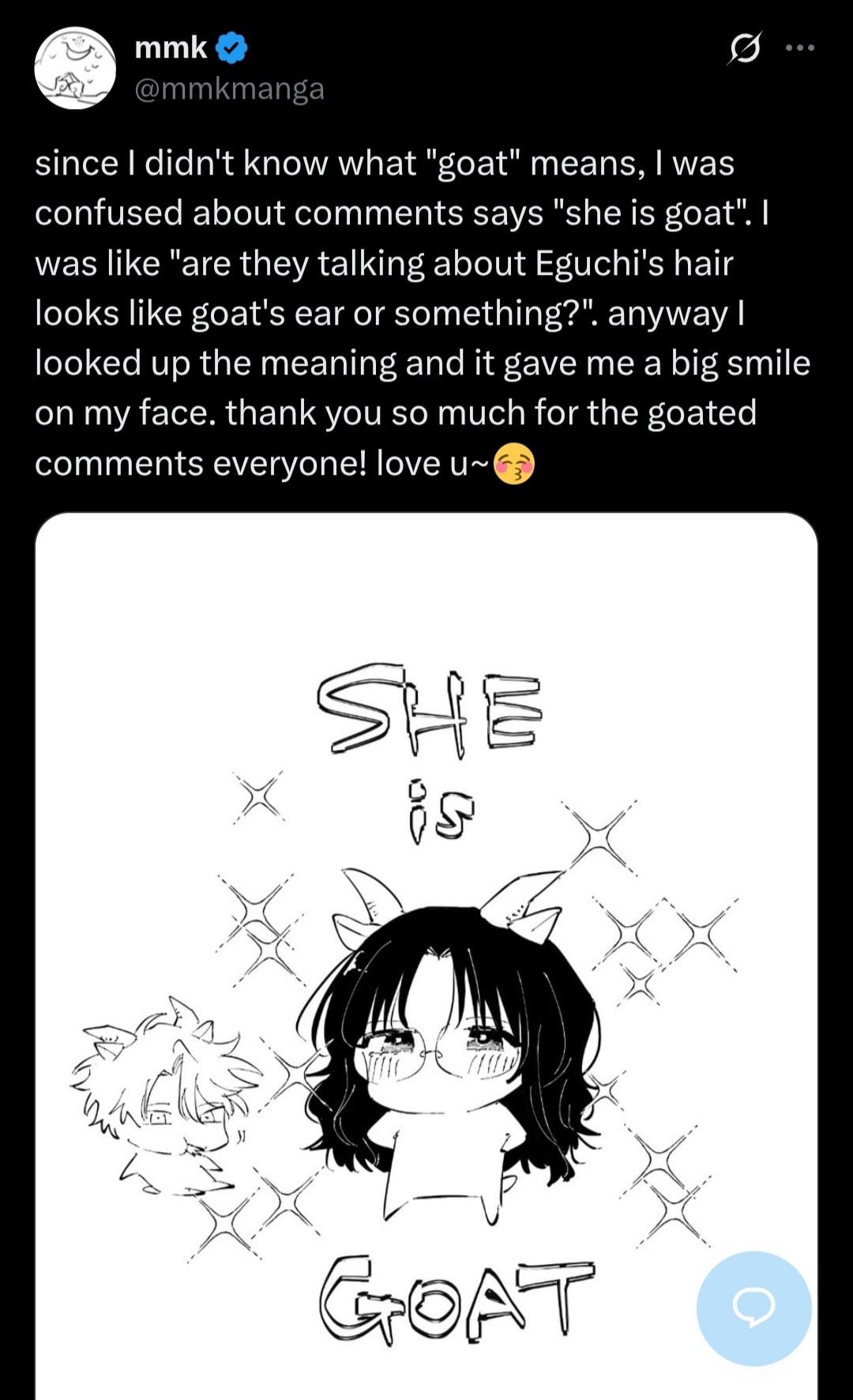 [ART] The GOAT (Tonari no Seki no Yatsu ga Souiu Me de Mitekuru) by ...