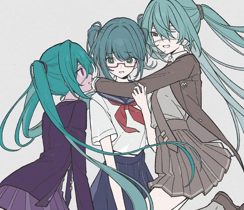 Three Mikus [Vocaloid] - MAG.MOE